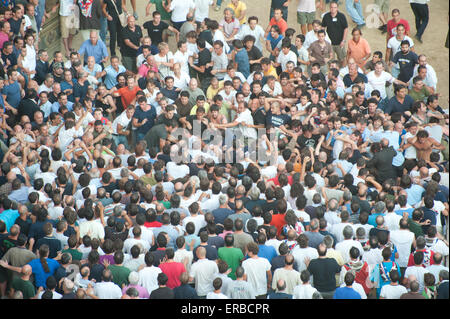 fight between different Contradas after the Il Palio die Siena horse ...