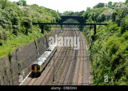 The West Coast Main Line at Roade Cutting, Northamptonshire, England ...