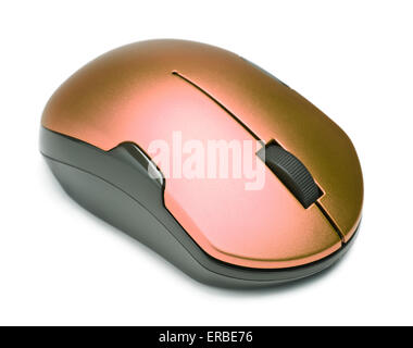 Wireless White Optical Computer Mouse Back View Isolated on White ...