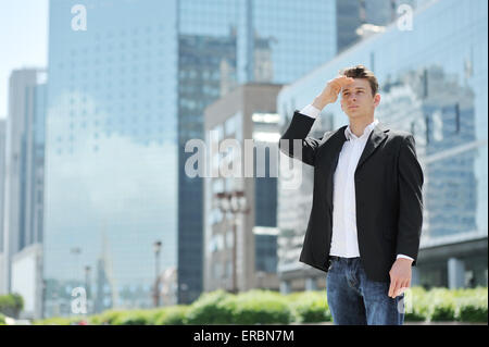 modern businessman on the background of business team Stock Photo - Alamy