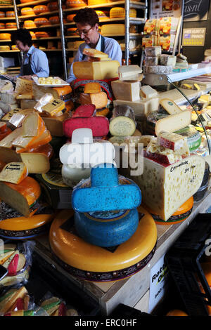 A Dutch cheese stall at the Markthal in Rotterdam, the Netherlands ...