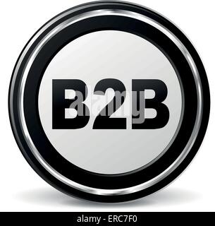 B2b black icon, vector sign on isolated background. B2b concept symbol ...