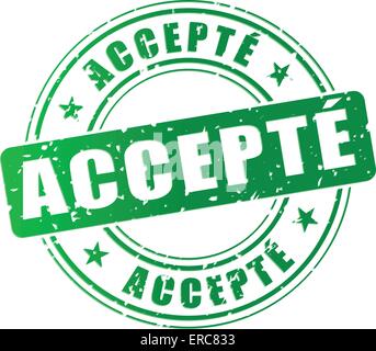 Vector illustration of green accepted stamp icon Stock Vector Image ...