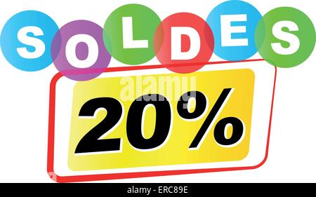 20 percent off tag vector icon on white background Stock Vector Image ...