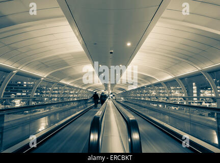 The Skybridge or Skyway at Manchester Airport, Manchester, England, UK ...