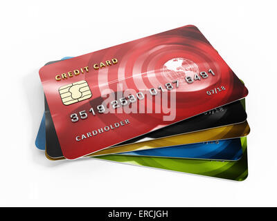 Credit Cards isolated on white background Stock Photo - Alamy