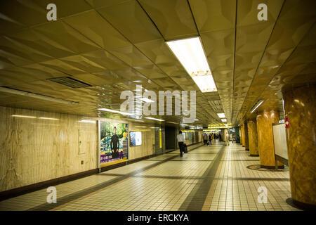 Interior of a subway train, Ginza line, Tokyo, Japan Stock Photo - Alamy