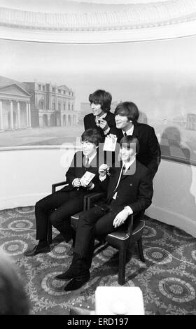 The Beatles with their MBE's Stock Photo - Alamy