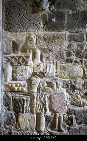Anglo-Saxon carvings in St. Mary and St. Hardulph Church, Breedon on ...