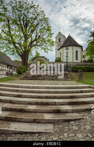 Afternoon in Allschwil-village, canton Basel-Country, Switzerland Stock ...