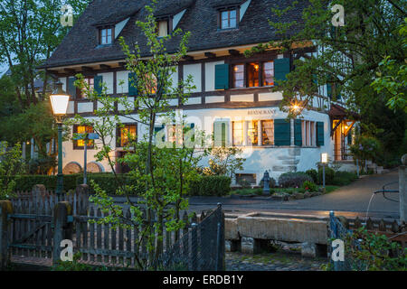 Evening in Allschwil-village, canton Basel-Country, Switzerland Stock ...