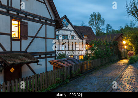 Evening in Allschwil-village, canton Basel-Country, Switzerland Stock ...