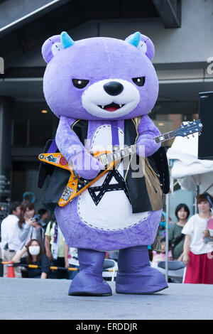 Hokkaido Prefecture mascot character Akkuma performs during the ''Local ...