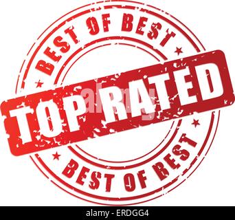 top rated round grunge isolated stamp Stock Vector Image & Art - Alamy