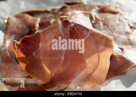 Italian typical products : the famous San Daniele ham Stock Photo - Alamy