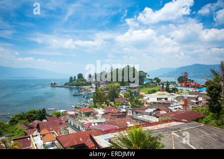 View of Parapat village, Lake Toba, Sumatra, Indonesia Stock Photo - Alamy