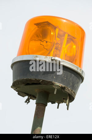 Orange rotating beacon Stock Photo - Alamy