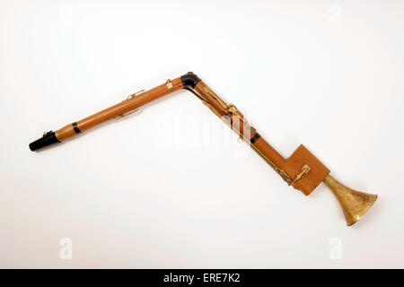 Basset horn, period instrument from the 1700s, Classical period Stock ...