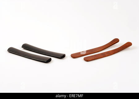 Bones, made of ebony, Irish percussion instrument, folk music Stock ...