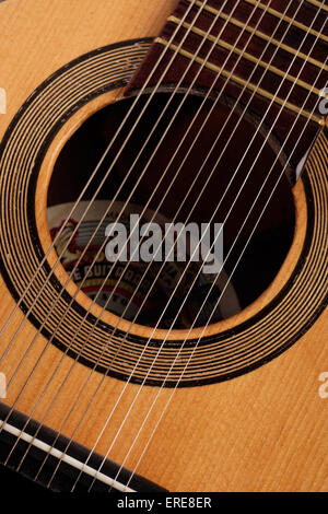 Bandurria, 12 string Spanish Mandolin made by Vicente Tomas. Close-up ...