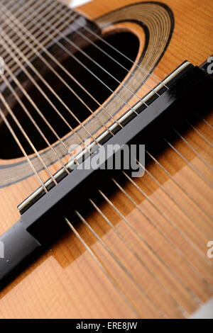 Bandurria, 12 string Spanish Mandolin made by Vicente Tomas. Close-up ...