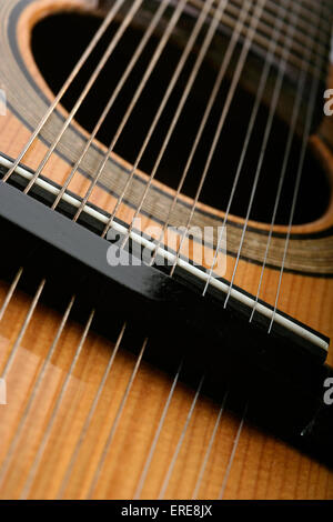 Bandurria, 12 string Spanish Mandolin made by Vicente Tomas. Close-up ...