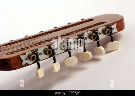 Bandurria, 12 string Spanish Mandolin made by Vicente Tomas. Close-up ...