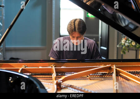Classical pianist Freddy Kempf duing rehearsal in the Assembley Rooms ...