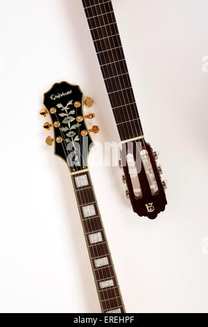 Necks and head of Semi Acoustic electric guitar by Epiphone and ...