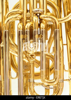 piston valves of a tuba, detail shot Stock Photo - Alamy