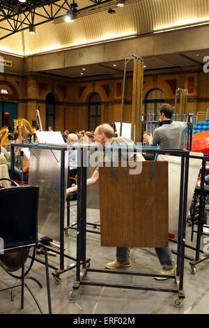 Percussionist playing Bell Plates Stock Photo - Alamy