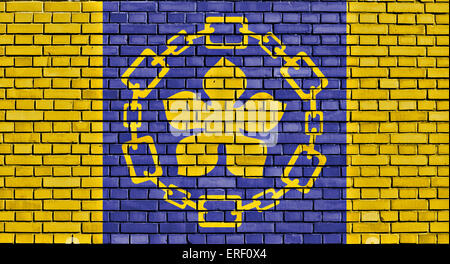 flag of Hamilton painted on brick wall Stock Photo - Alamy