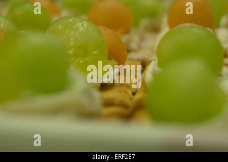 cocktail party canapé fruit desert cream tray Stock Photo - Alamy
