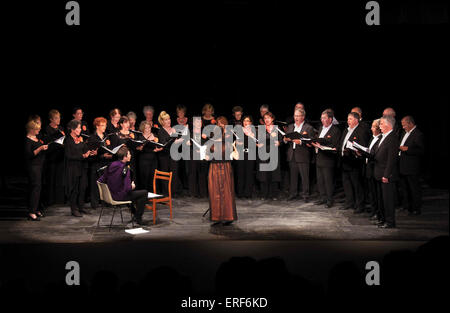 Mixed adult choir with female conductor Stock Photo - Alamy