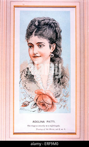 Adelina Patti, 1843 – 1919. Italian-French opera singer. Seen here aged ...