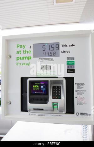 asda card payment petrol fuel machine Stock Photo - Alamy