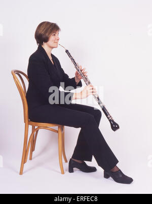 Cor Anglais being played by Celia Craig. Close-up of hands. White ...