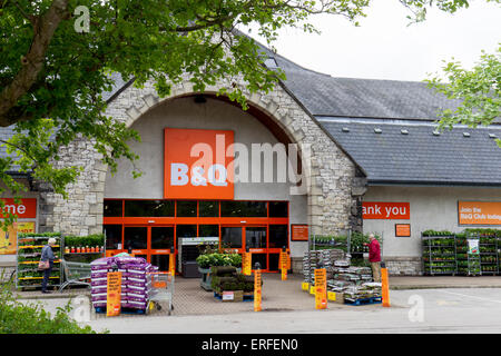 b&q diy store front and sign near camborne in cornwall,england Stock ...