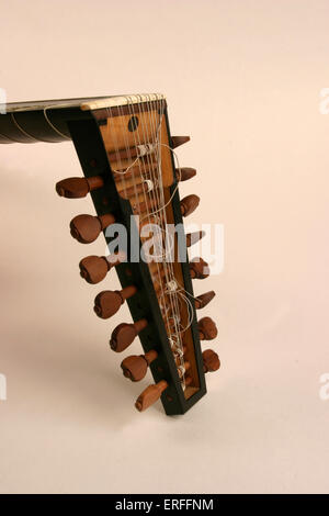 Lute - close up - tuning pegs Stock Photo - Alamy