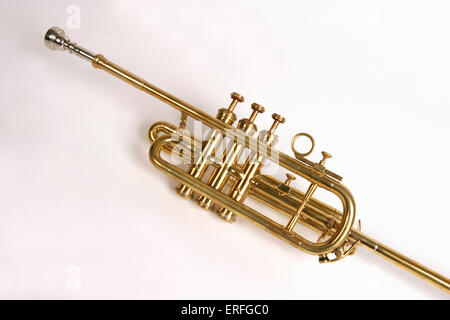 Fanfare trumpet, or Ceremonial trumpet, close-up of the main body of ...