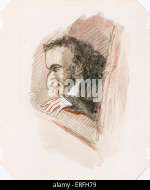 Niccolo Paganini - portrait of the Italian violinist and composer as a ...