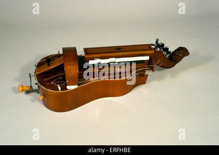 Hurdy-gurdy - medieval European stringed instrument Stock Photo ...