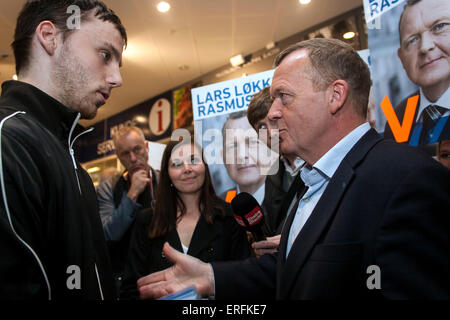 Ringsted, Denmark, June 2nd, 2015. Danish opposition leader Lars Stock ...