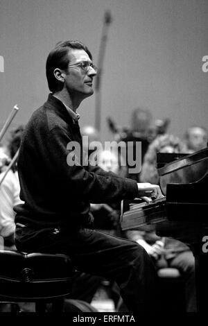 Llyr Williams - portrait of the Welsh concert pianist performing. LW: b ...