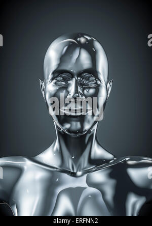 portrait of a sci-fi woman, 3d illustration Stock Photo - Alamy