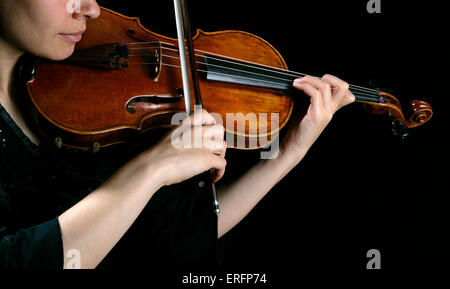 Generic - Viola player playing with the bow Stock Photo - Alamy