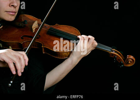 Generic - Viola player playing with the bow Stock Photo - Alamy