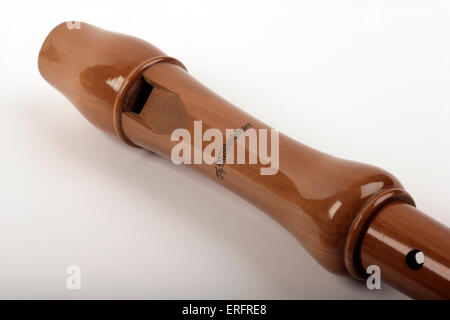 Wooden Alto or Treble recorder - made by Thomas Mollenhauer. Head joint ...