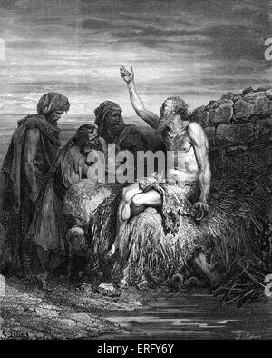 Job and His Friends, by Gustave Doré, 1832 - 1883, French. Engraving ...