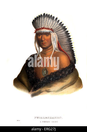 Pawnee Chief & Native American Indian Women in Traditional Costume ...